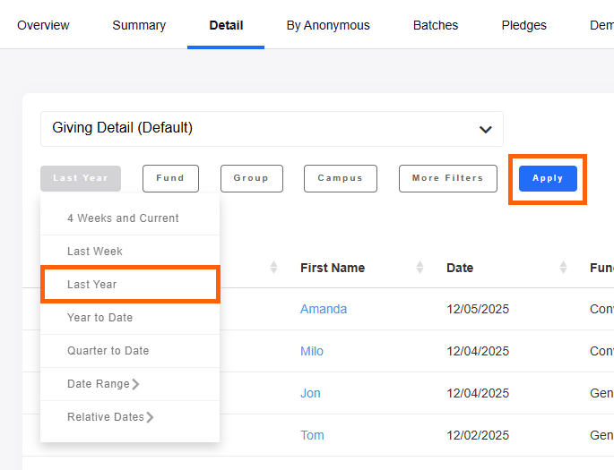 How to Email Giving Statements – ChMS Help Center