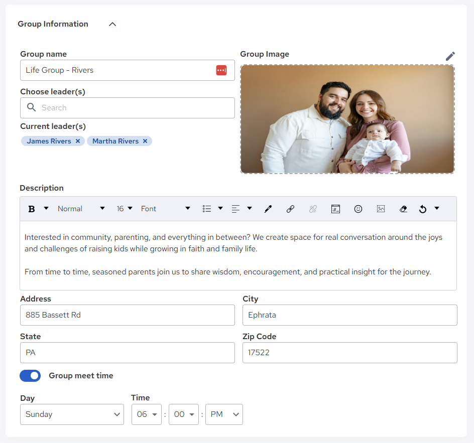 Setup and Manage Group Setting Options – ChMS Help Center